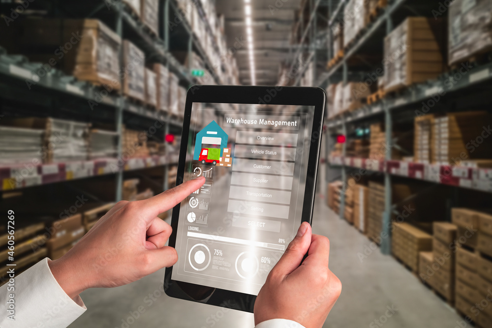 Warehouse management innovative software in computer for real time ...