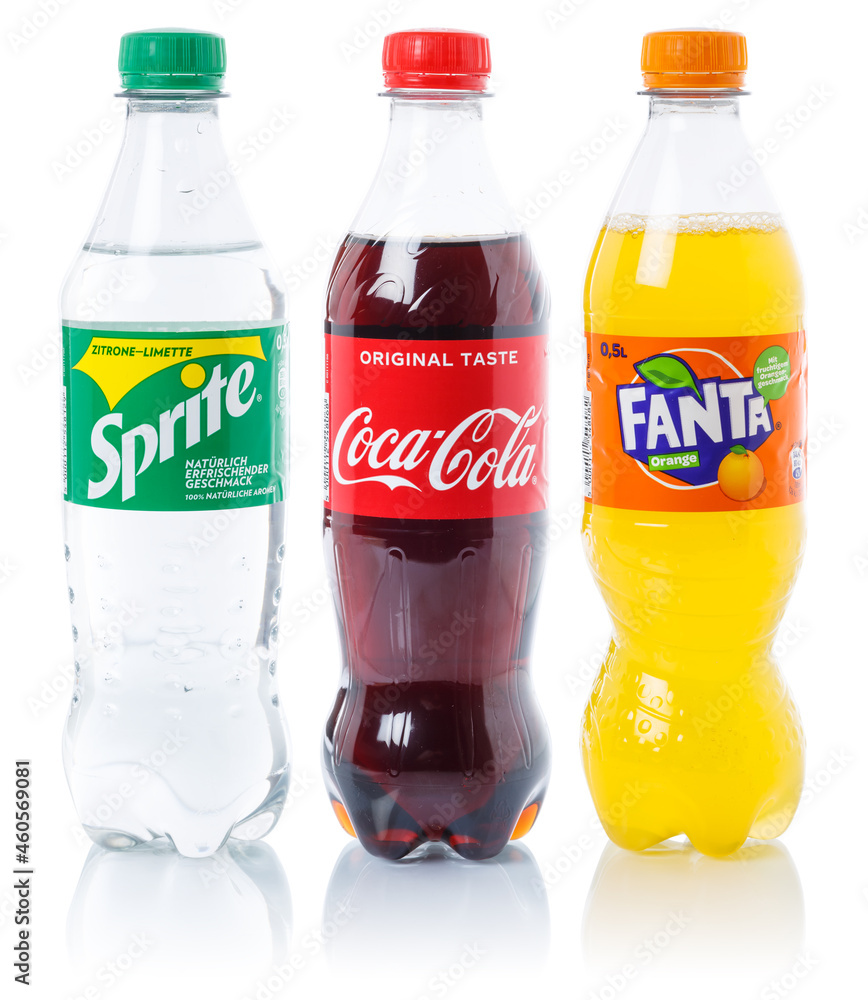 Coca Cola Coca-Cola Fanta Sprite products lemonade drinks in plastic ...