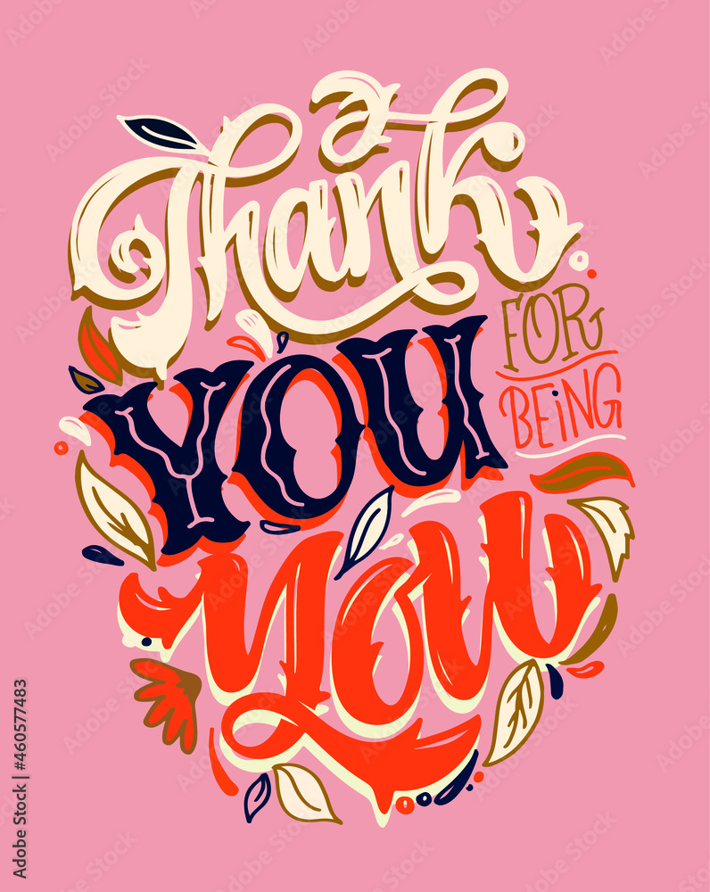 Hand drawn lettering quote in modern calligraphy style about life and ...