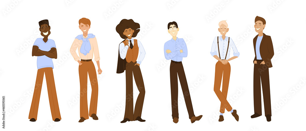 characters office men, businesmen big isolated vector set. Cartoon ...