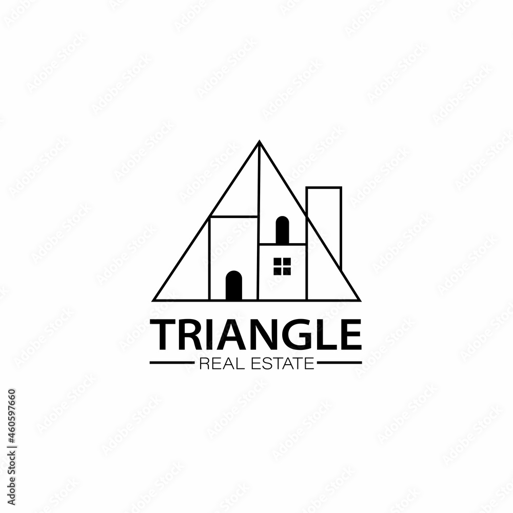triangle house design real estate vector. real estate design vector ...