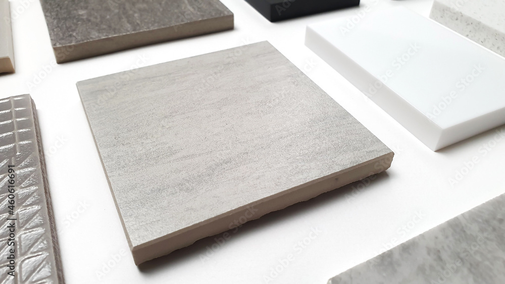 samples of interior stone material consists concrete tiles, quartz ...