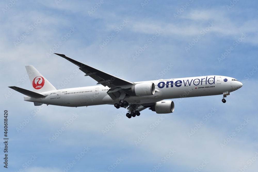 Tokyo, Japan - August 11, 2021:Japan Airlines (JAL) Oneworld livery ...