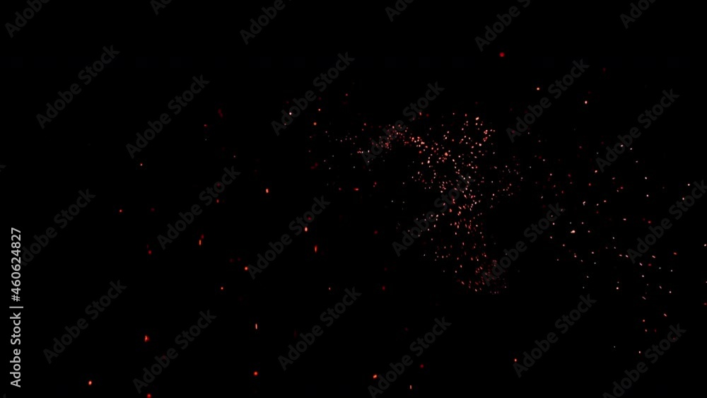 Stockvideon Fire sparks rising up with transparent alpha channel can be ...