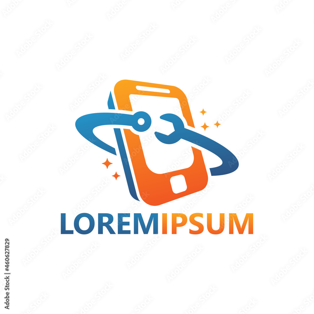 Repair phone logo template design Stock Vector | Adobe Stock