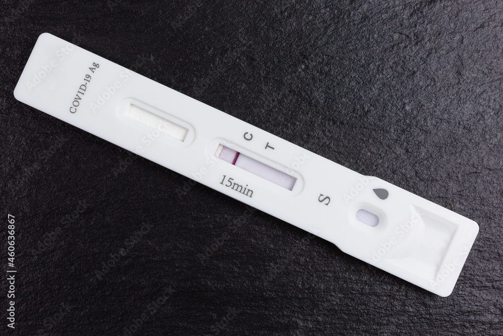 negative test result using rapid test for COVID-19 Stock Photo | Adobe ...