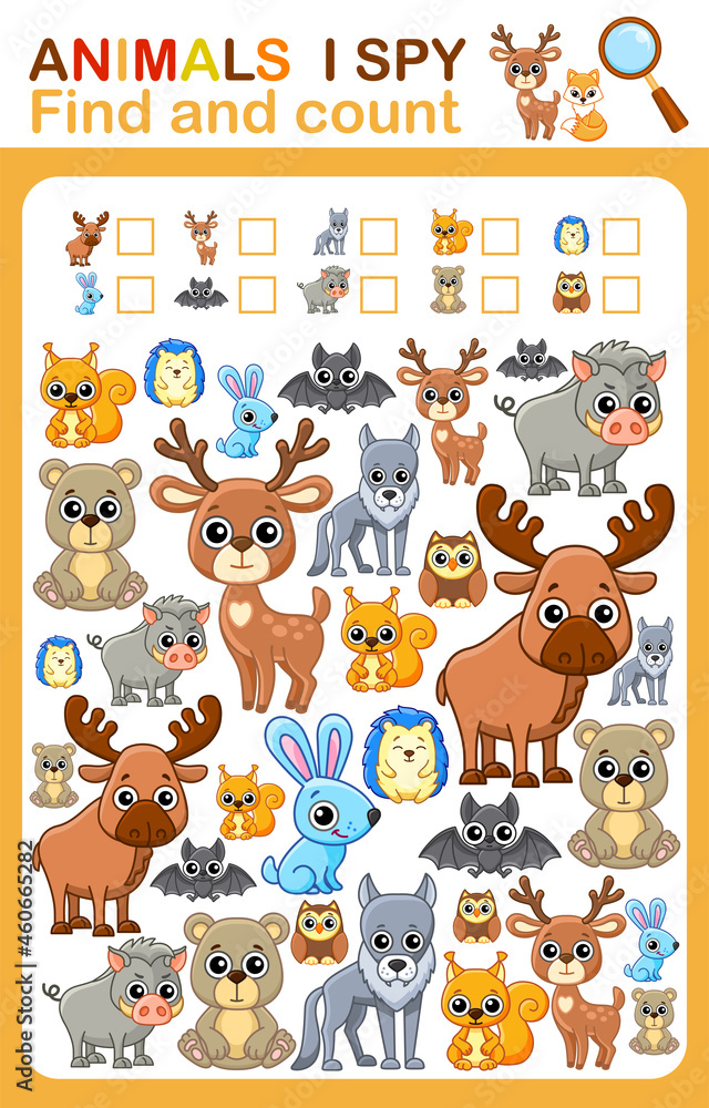 Printable worksheet for kindergarten and preschool book page i spy ...