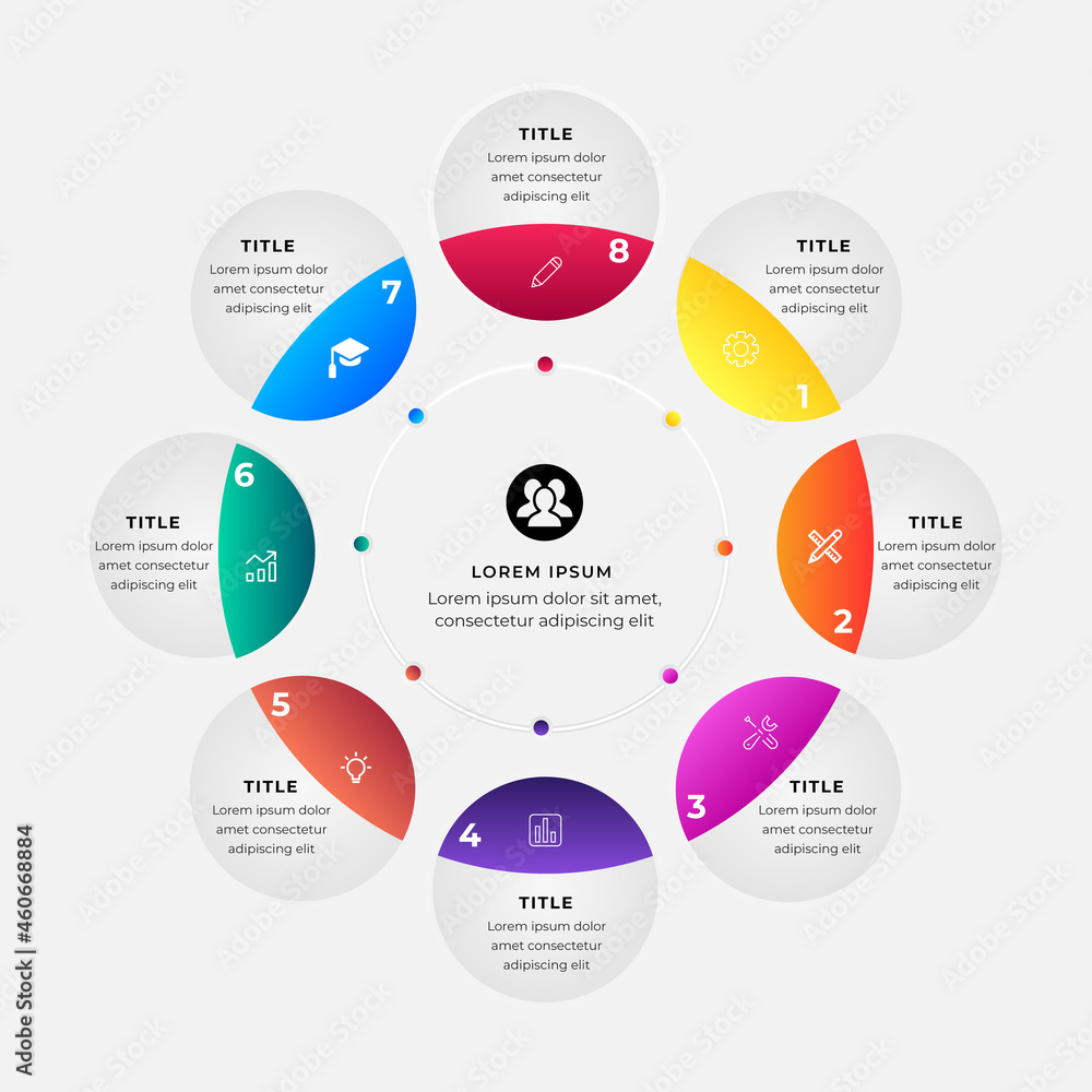 Infographic elements data visualization vector design template. Can be ...