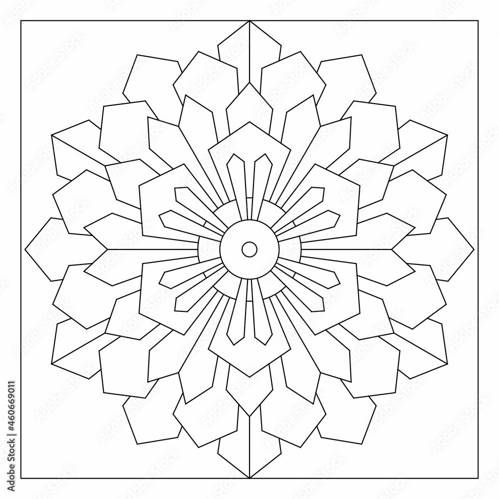 Simple Mandala Designs To Color Easy Coloring Pages For Seniors 