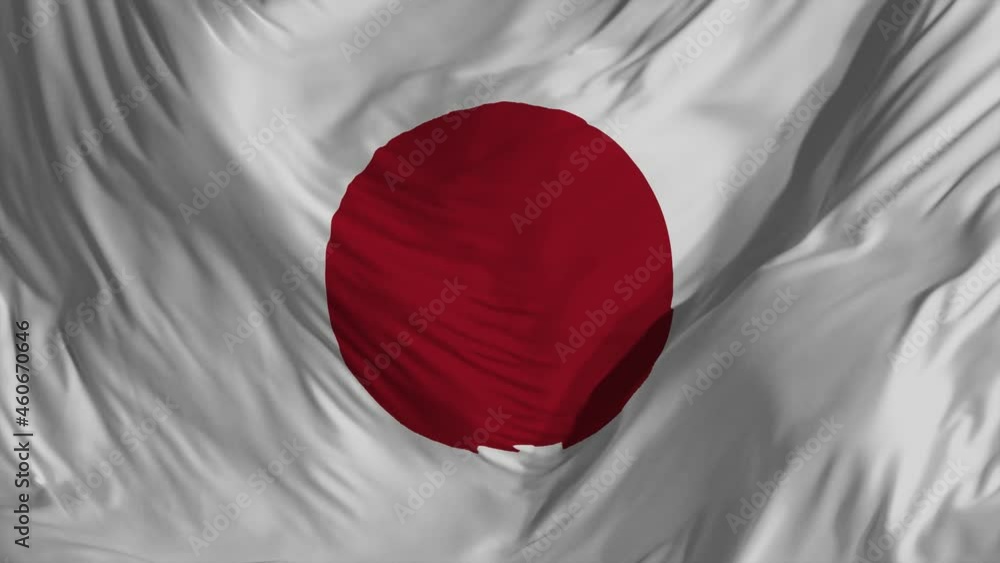 Japan flag is waving 3D animation.Japan flag waving in the wind ...