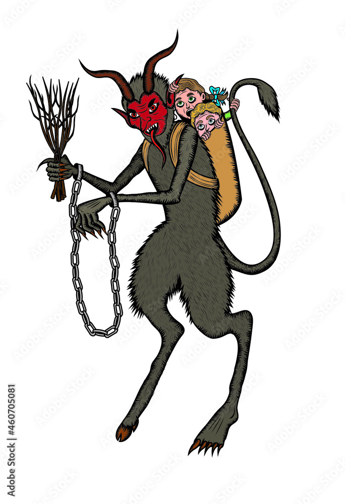 Vector illustration of Krampus Stock Vector | Adobe Stock