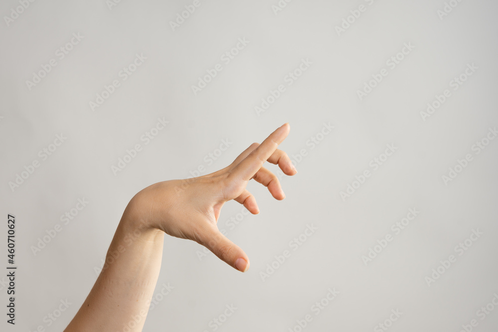 Zombie hands attack, grabbing something hands with crooked fingers ...