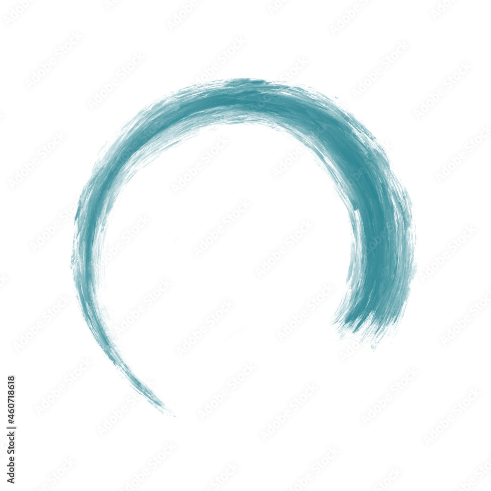 Círculo acrílico turquesa. Elemento central, marco. Tinta, acuarela ...