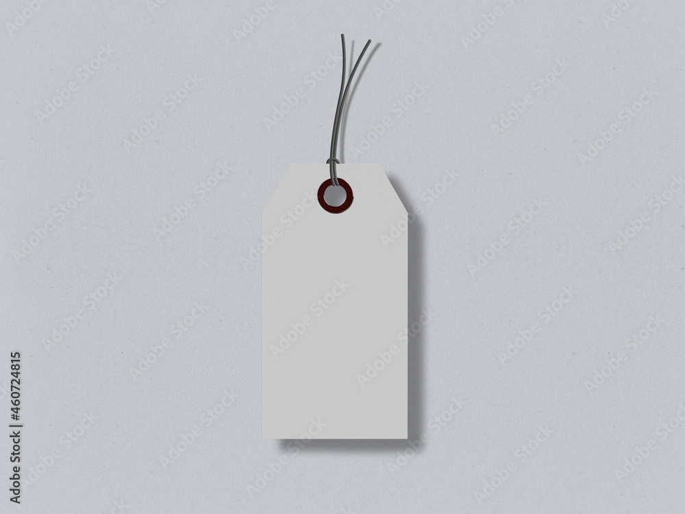 Blank label paper tag mockups with string. Price tag, gift tag, sale ...