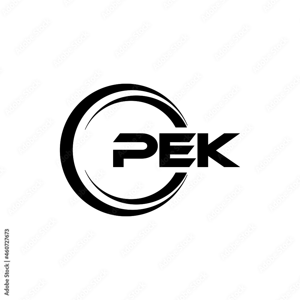 PEK letter logo design with white background in illustrator, vector ...