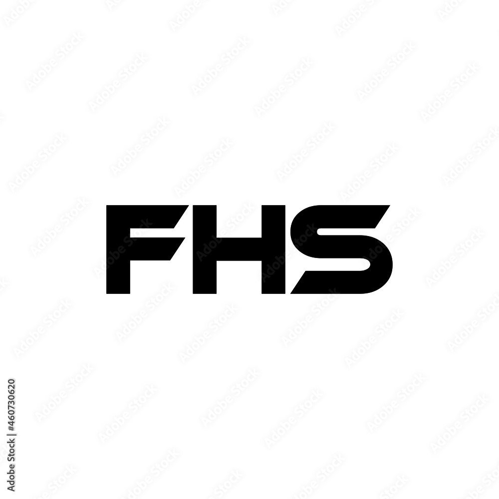 FHS letter logo design with white background in illustrator, vector ...
