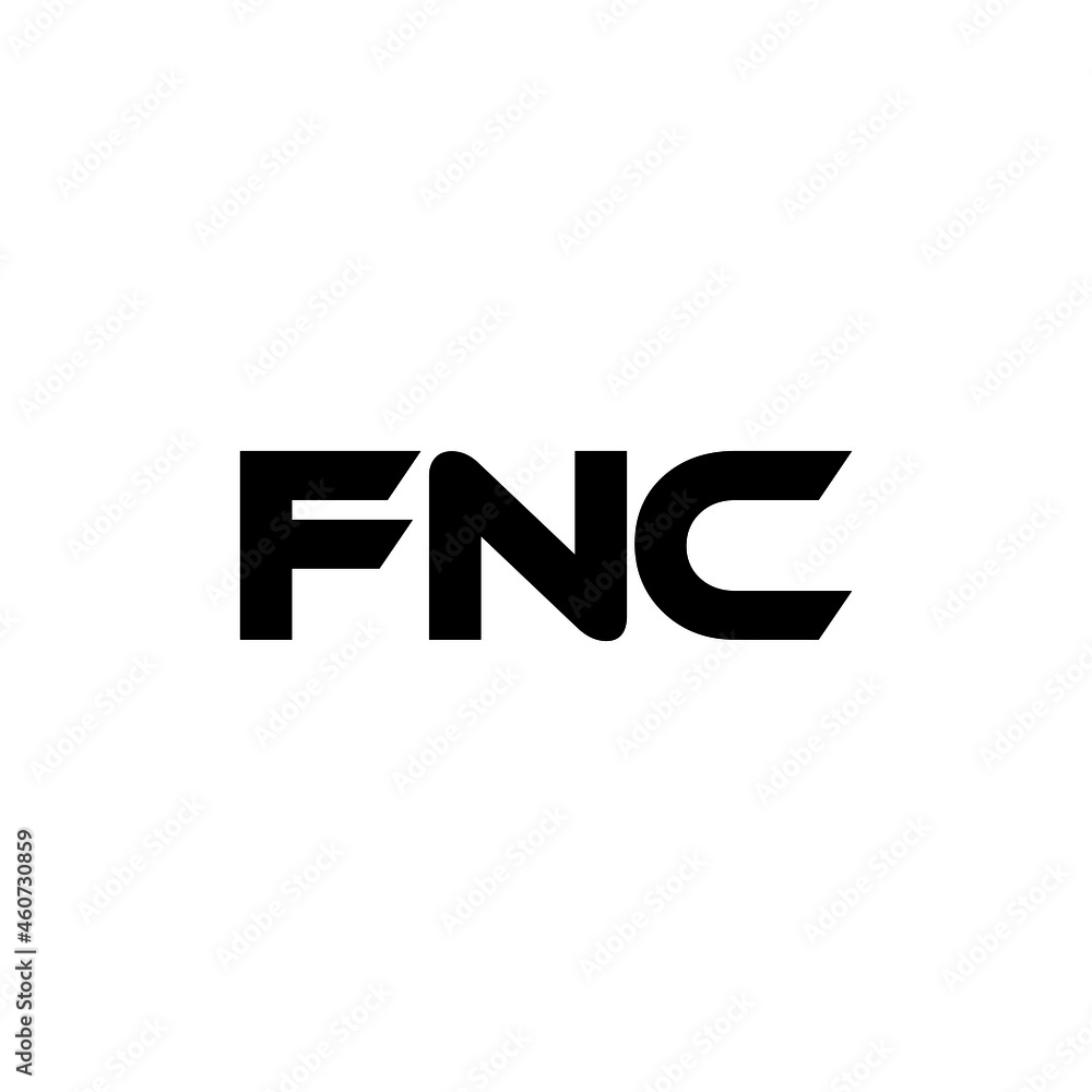 FNC letter logo design with white background in illustrator, vector ...