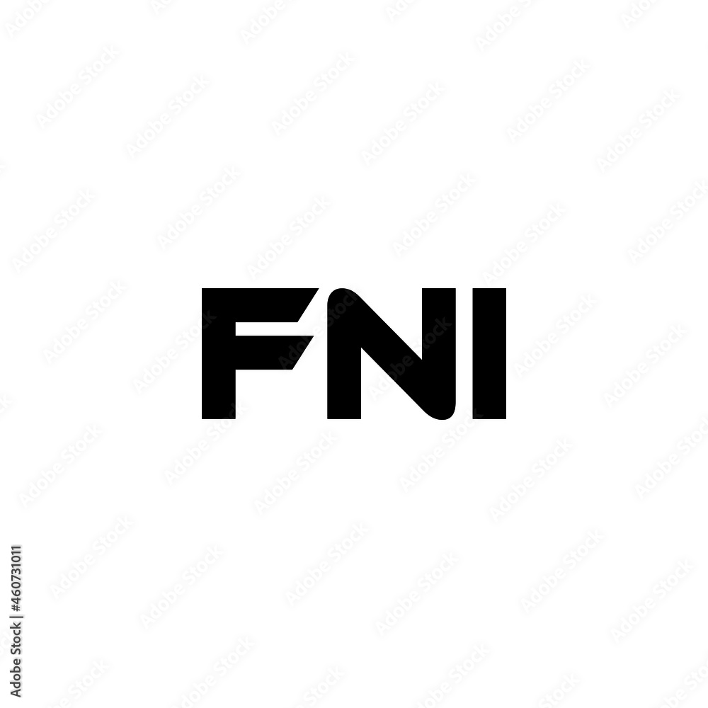 FNI letter logo design with white background in illustrator, vector ...