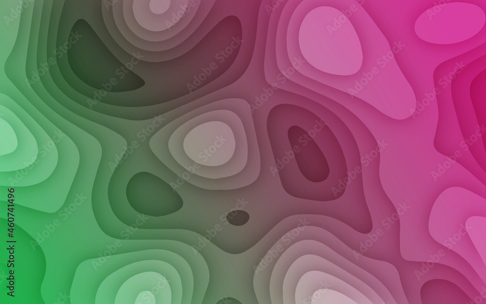 Multi layers color texture 3D papercut layers in gradient vector banner ...