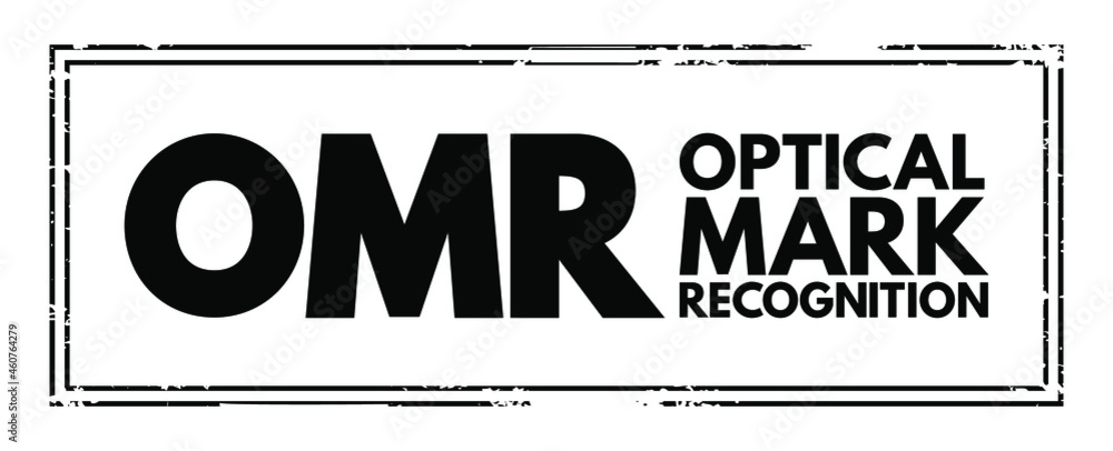 OMR - Optical Mark Recognition acronym, technology concept background ...