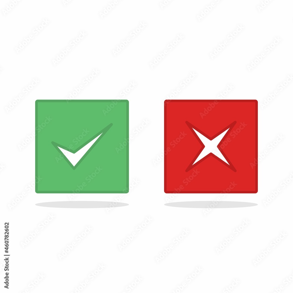 Check and wrong marks, Tick and cross marks, Accepted/Rejected ...