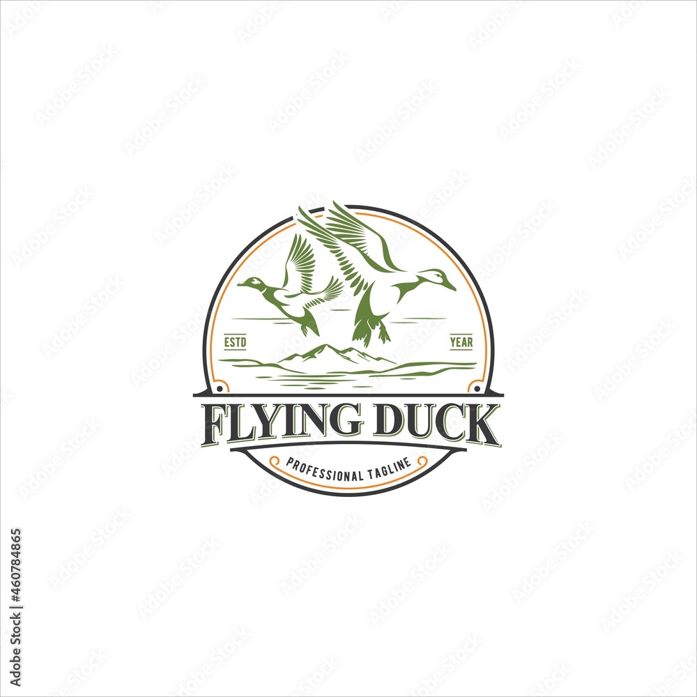Duck Mallard Fowl Bird Logo Design Vector Image Stock Vector | Adobe Stock