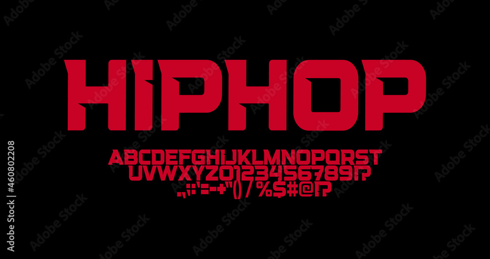Hip hop font, sharp angles letters, strong suburban logo and tshirts ...