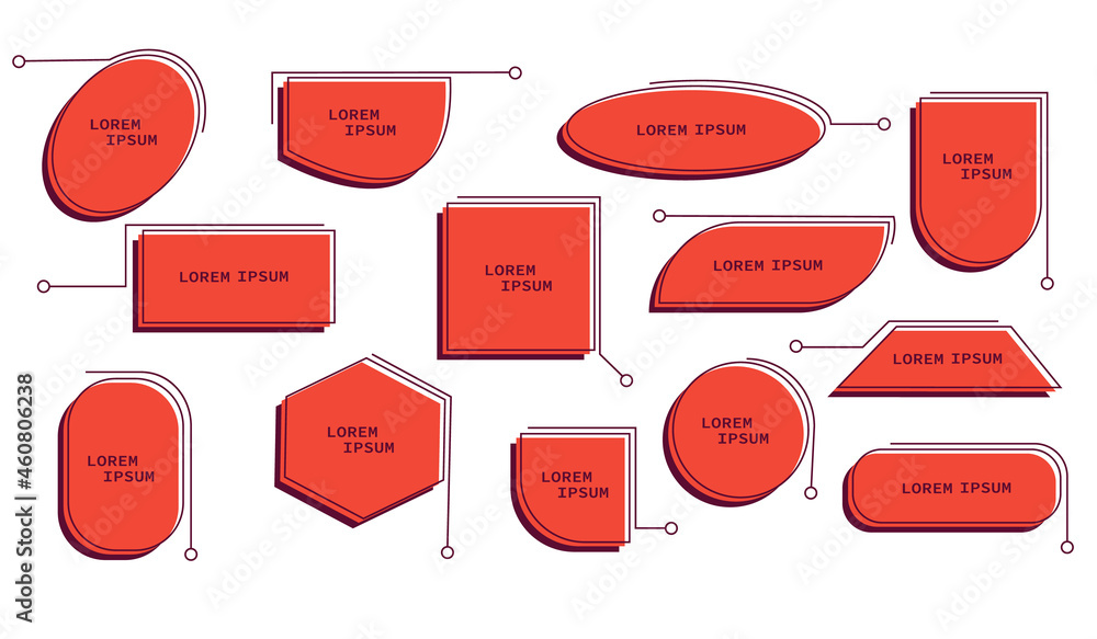 Set of callouts titles template. Futuristic callouts template, digital ...