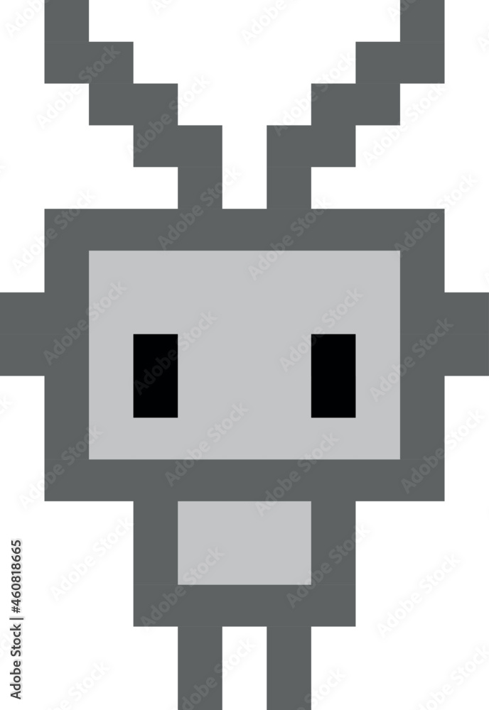 robot pixel art. vector illustration. Stock Vector | Adobe Stock