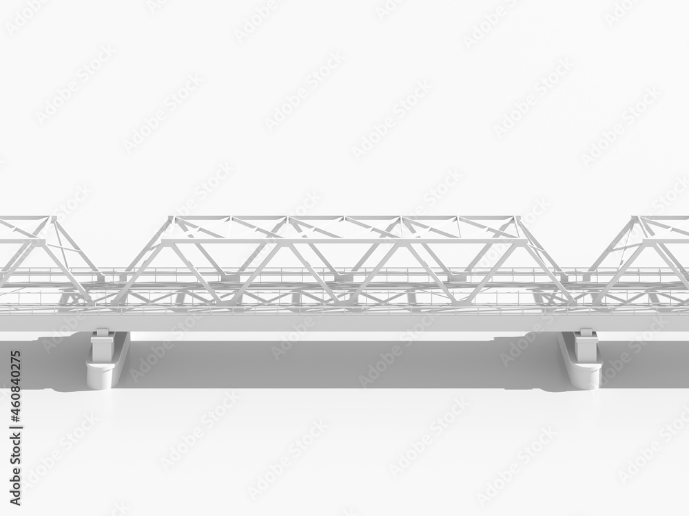 Modern truss bridge model, side view 3d Stock Illustration | Adobe Stock