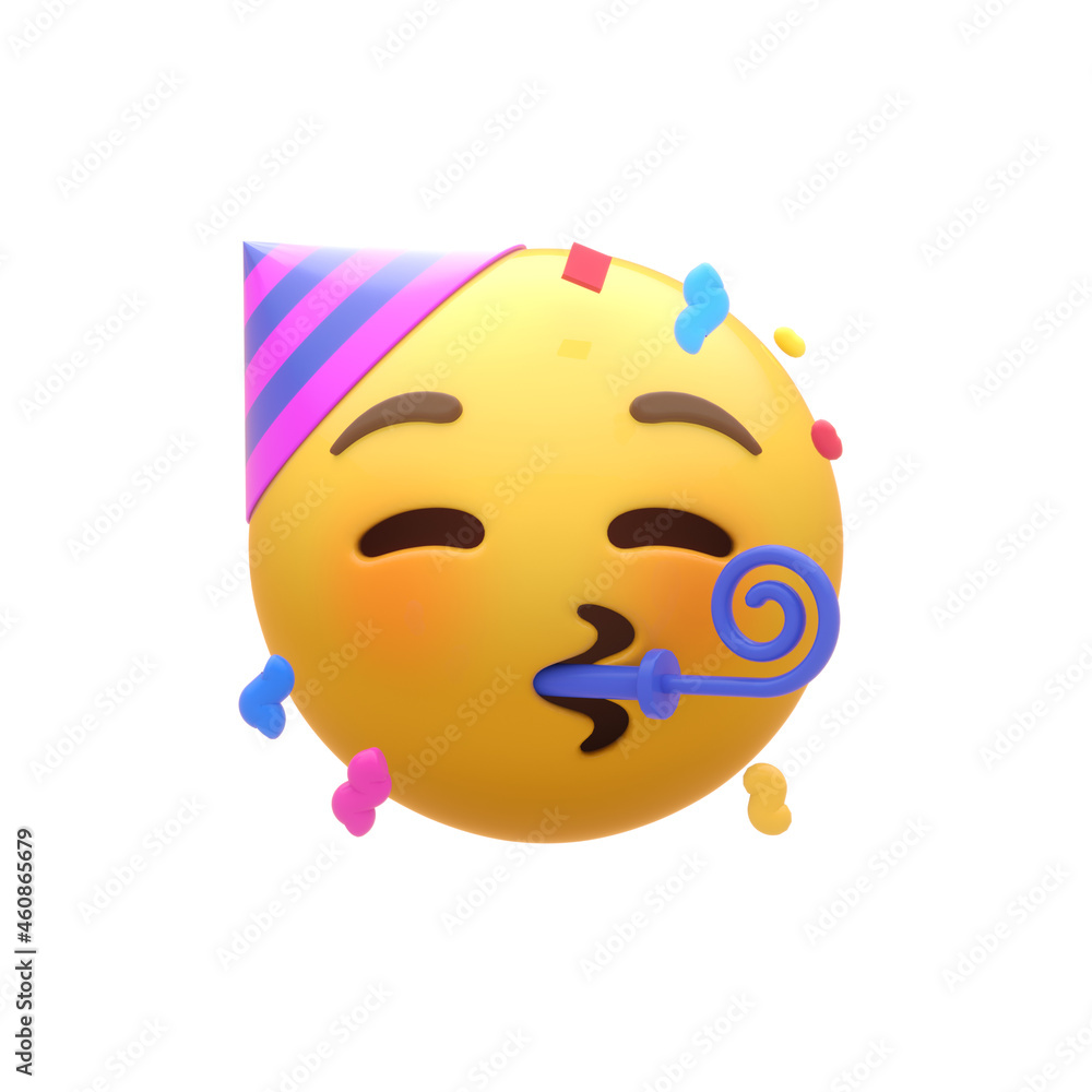 Party Smiley Face Stock Illustration | Adobe Stock