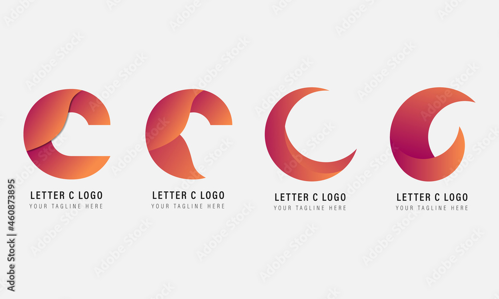 Gradient Color Letter C modern logo design Collection Stock Vector ...