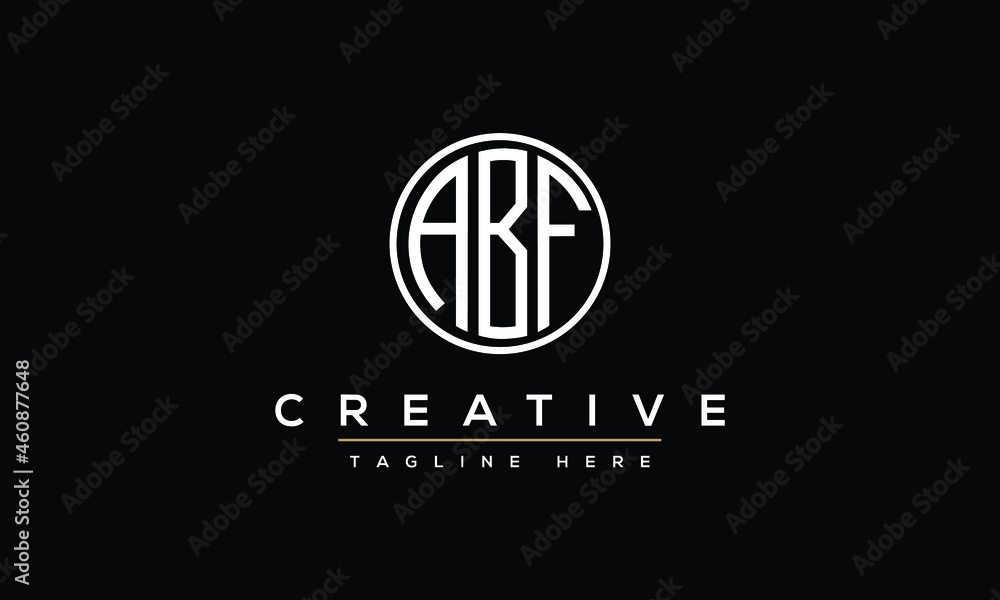 ABF Alphabet Letters Initial Circle Monogram Logo Stock Vector | Adobe ...