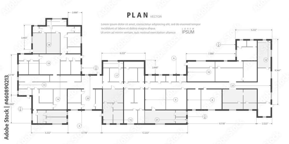 House architectural plan .Engineering design .Technical drawing ...