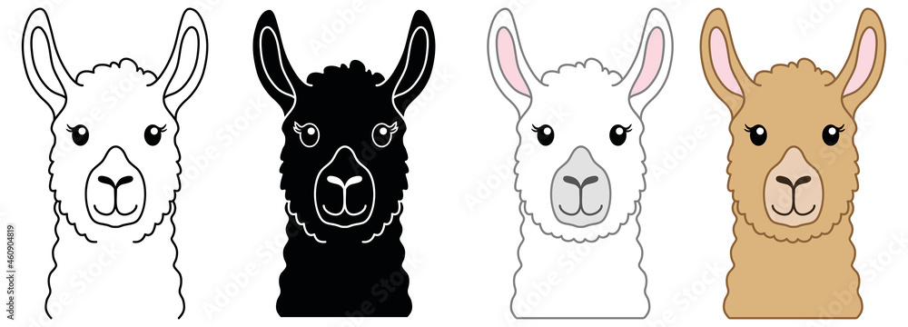 Llama Head Outline