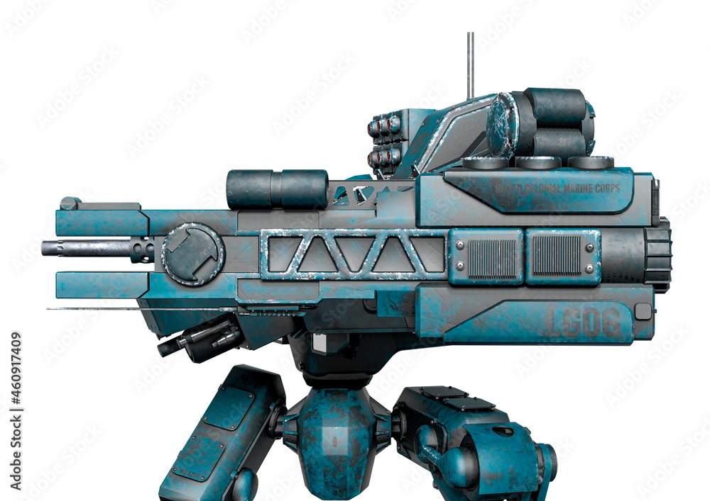 combat mech attack side view close up Stock Illustration | Adobe Stock