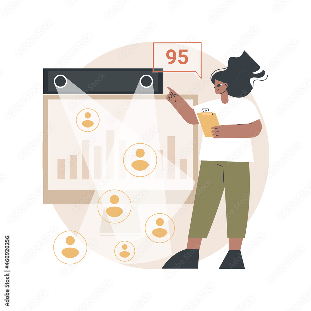 People counter system abstract concept vector illustration. Counting ...