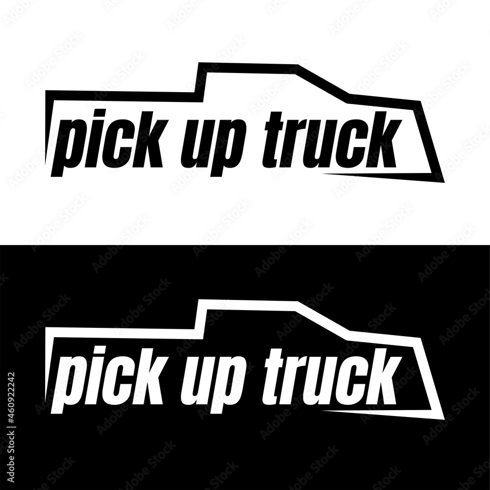 pick up truck logo design vector Stock Vector | Adobe Stock