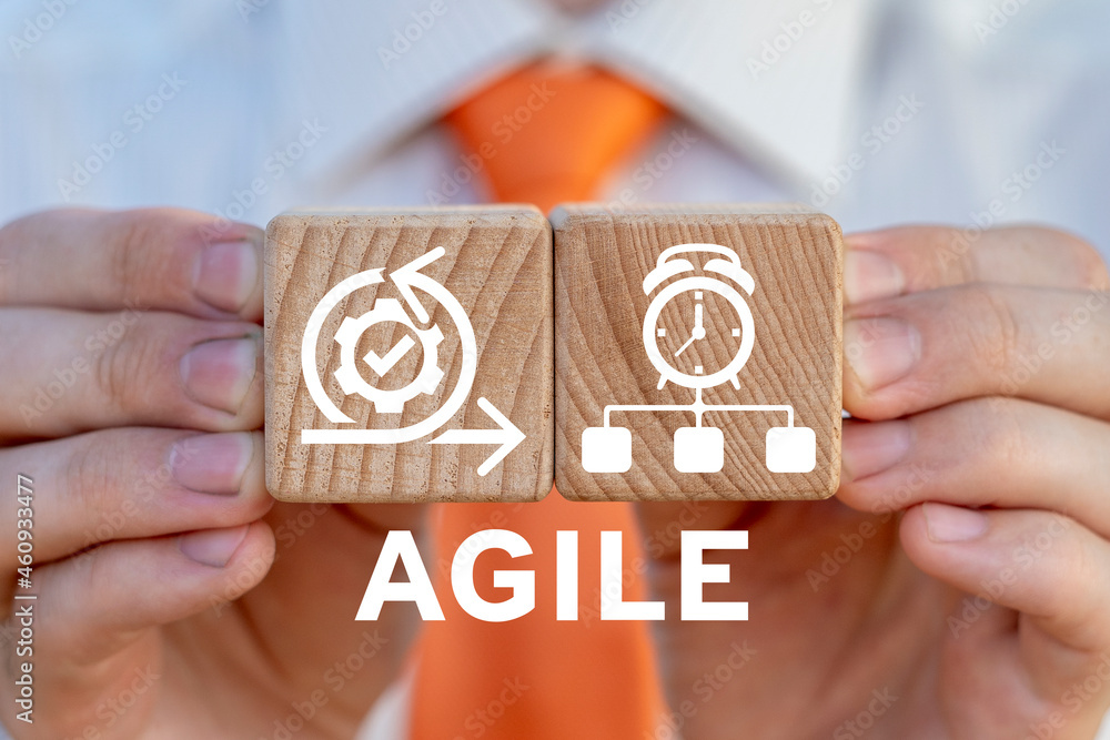 Concept of agile. Agile development methodology. Process diagram. Agile ...