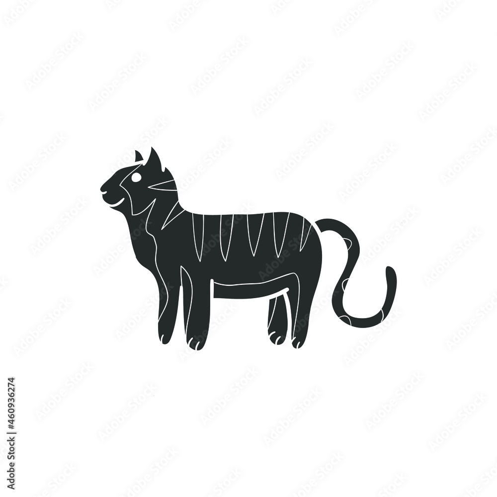 Cat Icon Silhouette Illustration. Pet Animal Vector Graphic Pictogram ...