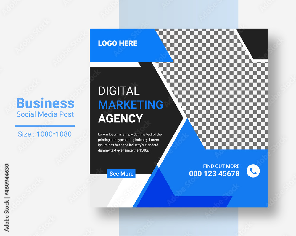 Modern Social square web banner for social media post template design ...