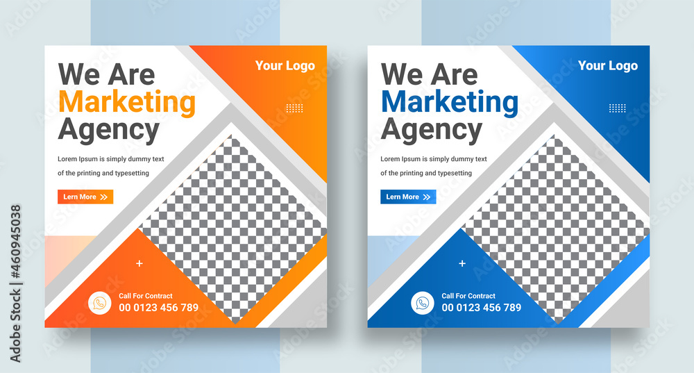 Modern Social square web banner for social media post template design ...