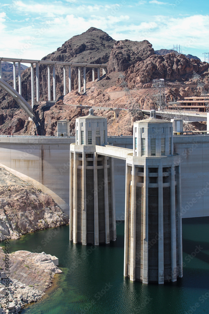 hoover dam structure Stock Photo | Adobe Stock