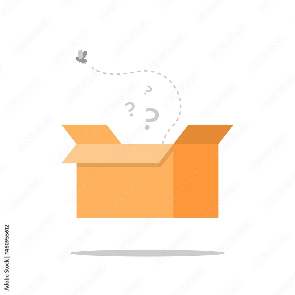 empty box concept illustration flat design vector eps10. modern graphic ...