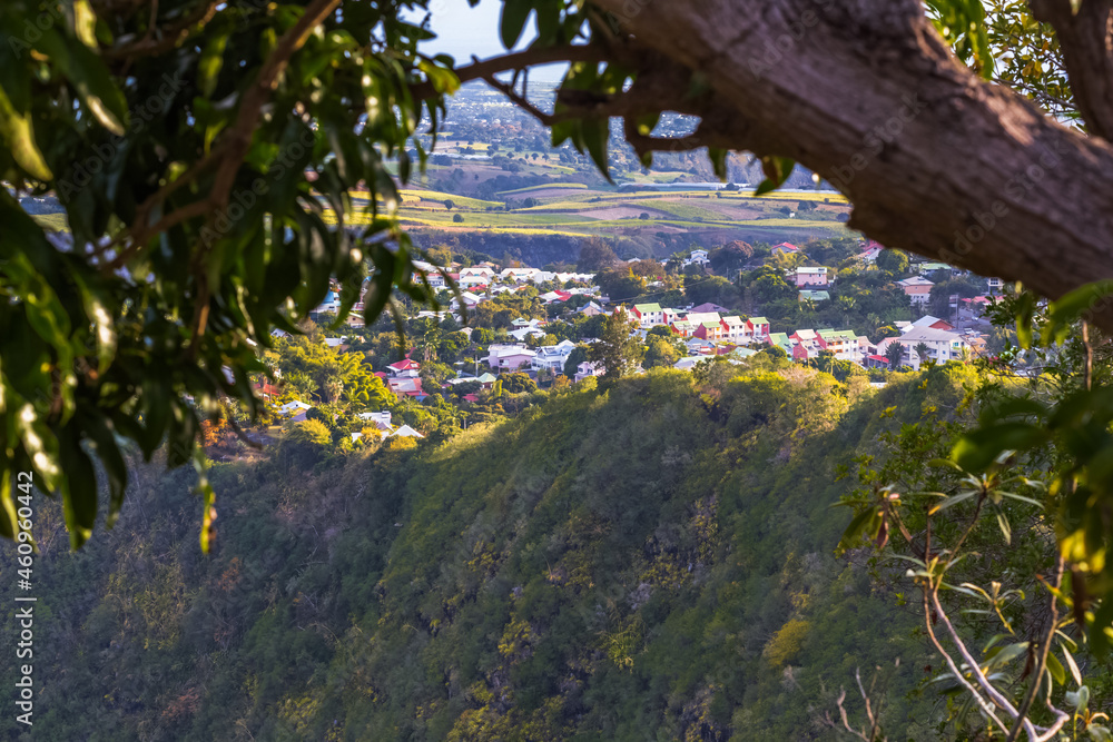 Village de la Ravine des Cabris, île de la Réunion Stock Photo | Adobe ...