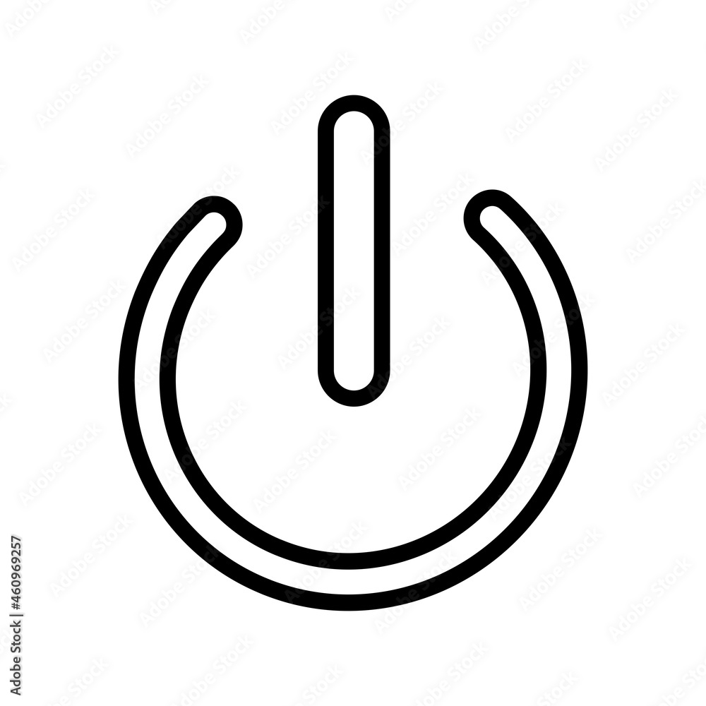 Restart Outline Vector Icon Design Stock Vector | Adobe Stock