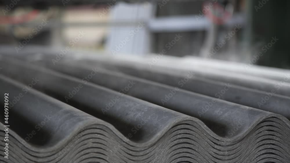 Slate production from asbestos cement. Automated corrugated slate ...