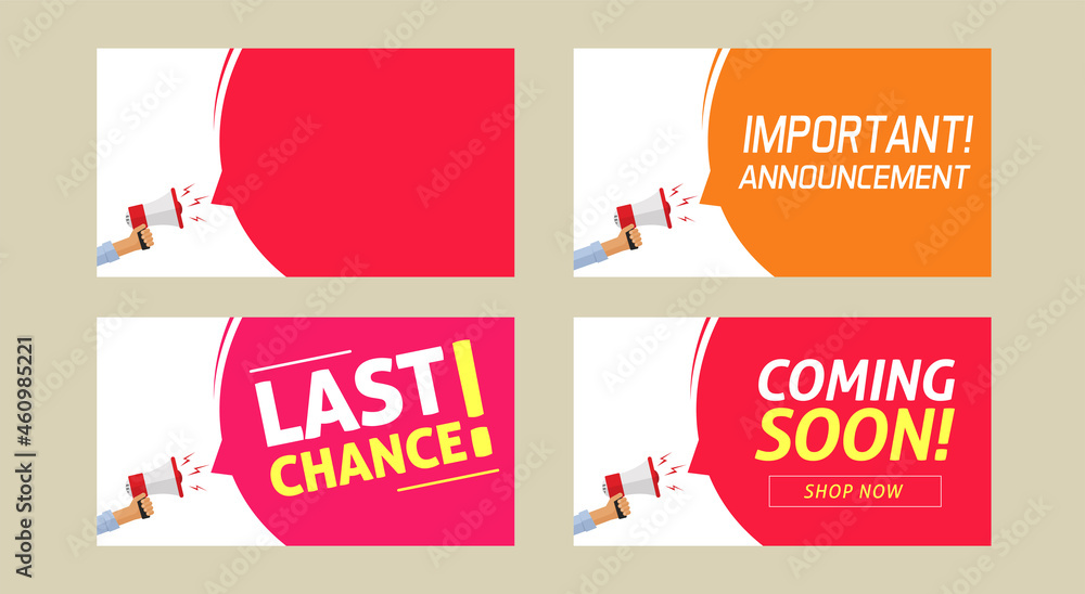 Important announcement info message, last chance and coming soon ...