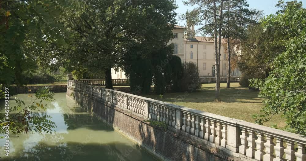 Giardino con canale. Park with water channel. Giuseppe Verdi Museum in ...