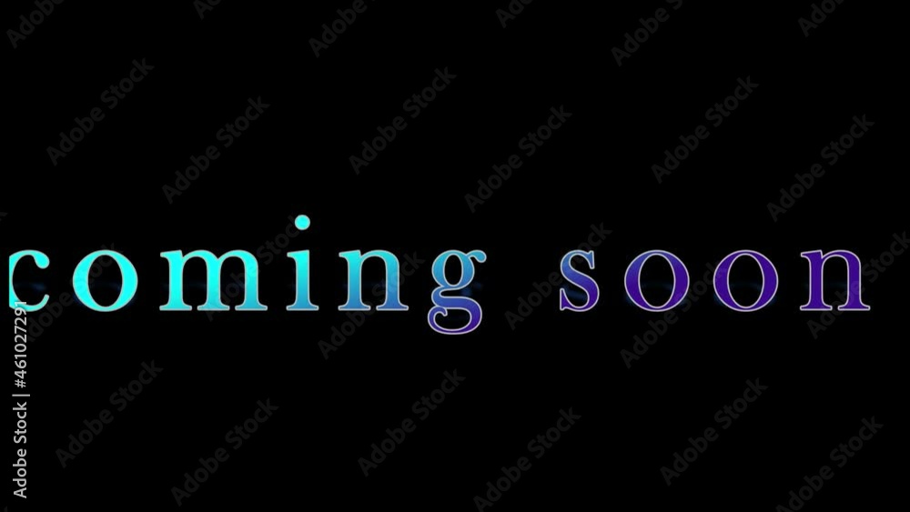 Coming Soon Text simple style background with moving dari kiri ke kanan ...